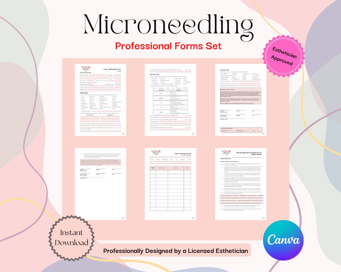 Editable/customizable | Microneedling Forms | Client Intake, Consent ...