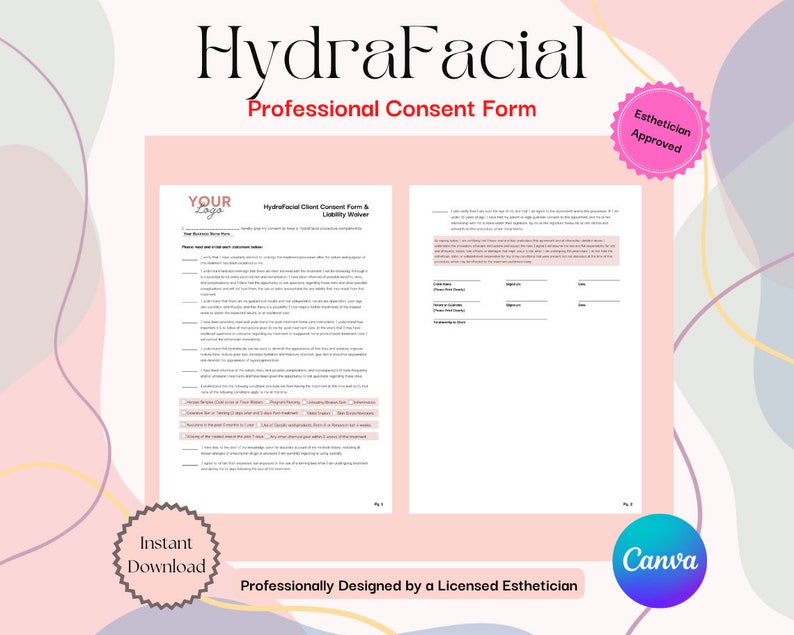 Editable/customizable | Hydrafacial Forms | Consent Form, Record ...