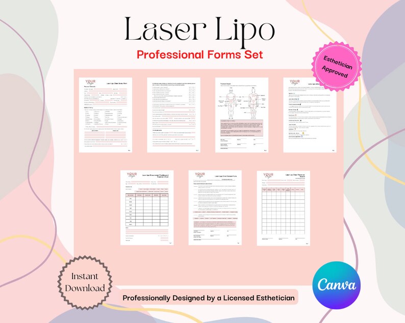 Editable/customizable | Laser Lipo Forms | Client Intake, Consent ...