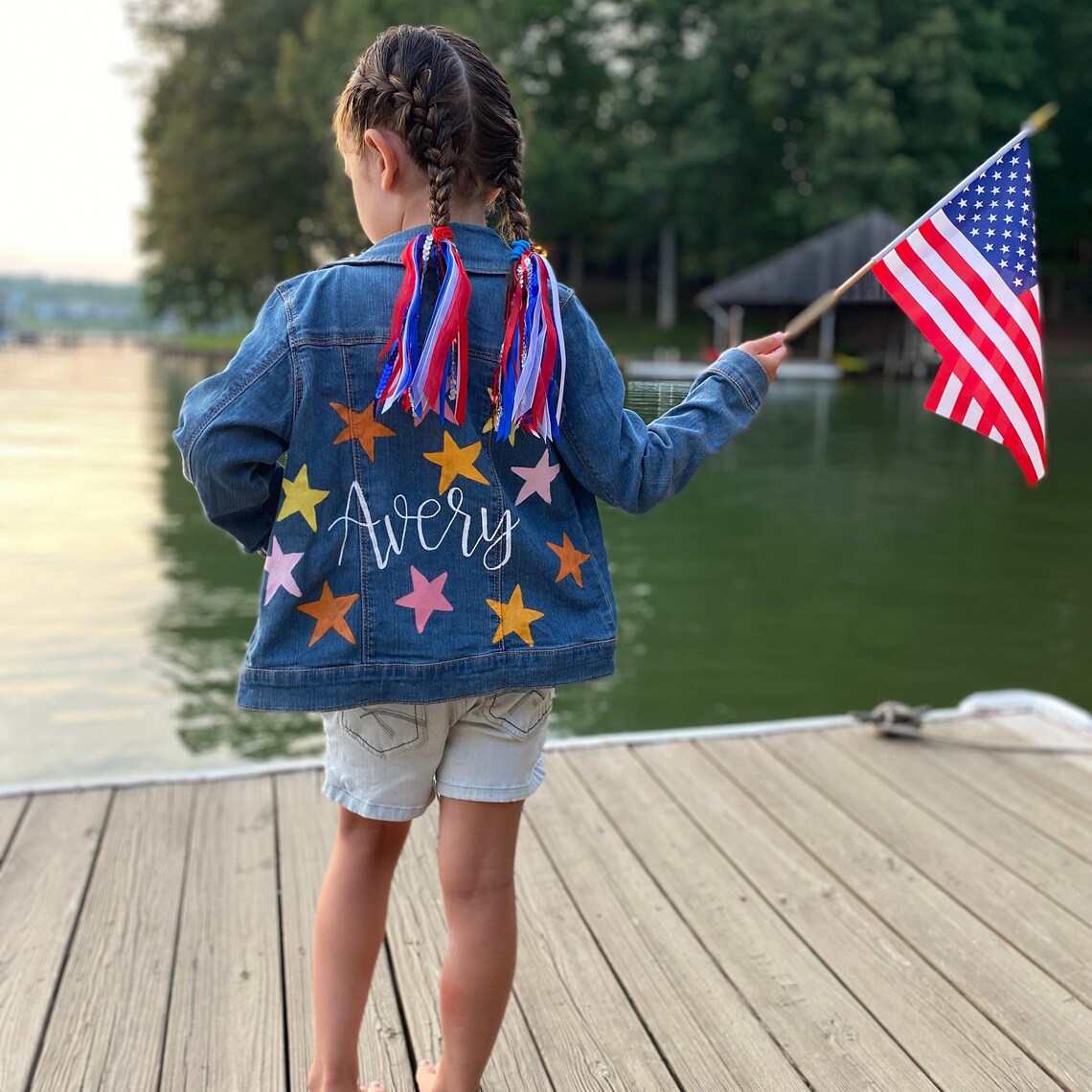 Hand Painted Kid's Jean Jackets, Customizable Youth Denim Jackets, Made ...