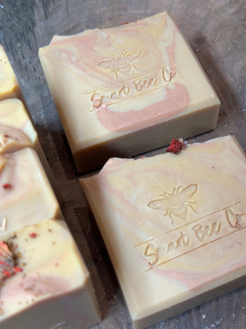 Pomegranate Mango Artisan Soap Bar, Handmade Cold Process Natural Soap yet Nourishing Soap ...