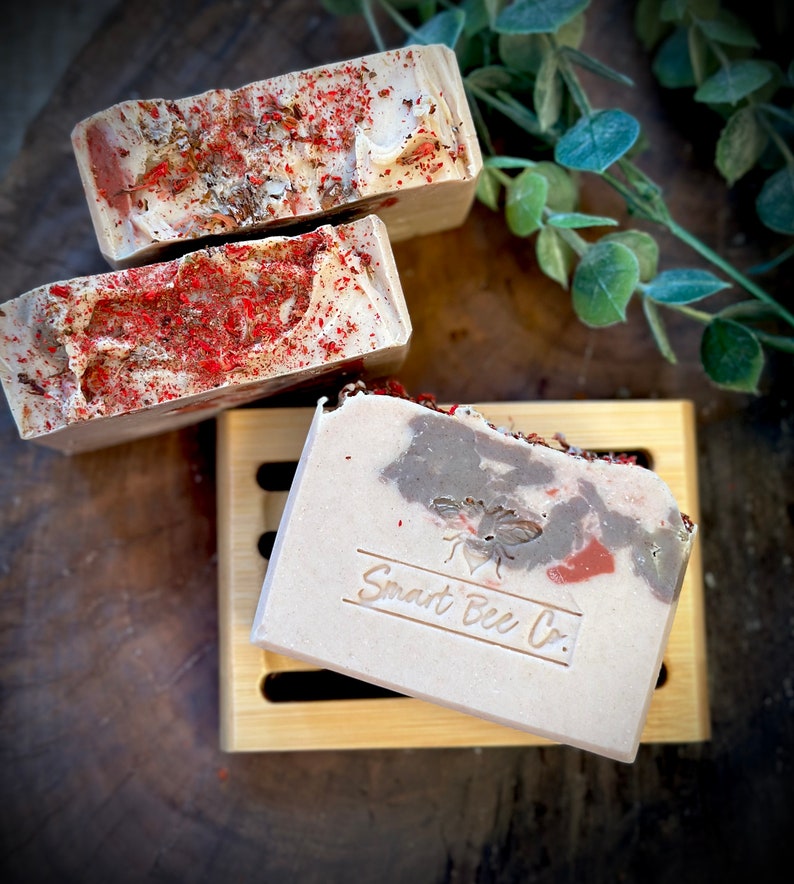 Rose Aruba Handmade Soap Cold Process Rosehip Rose Kaolin Clay T