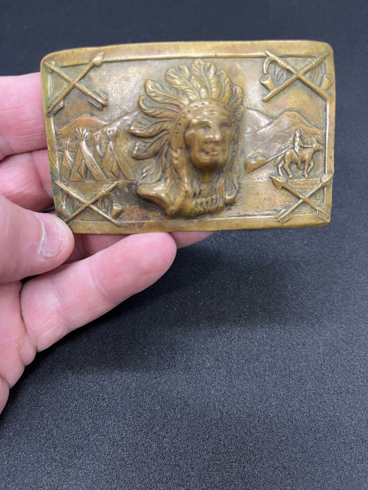 Vintage Justin Boot Design Old West Brass Buckle 1930s - Etsy