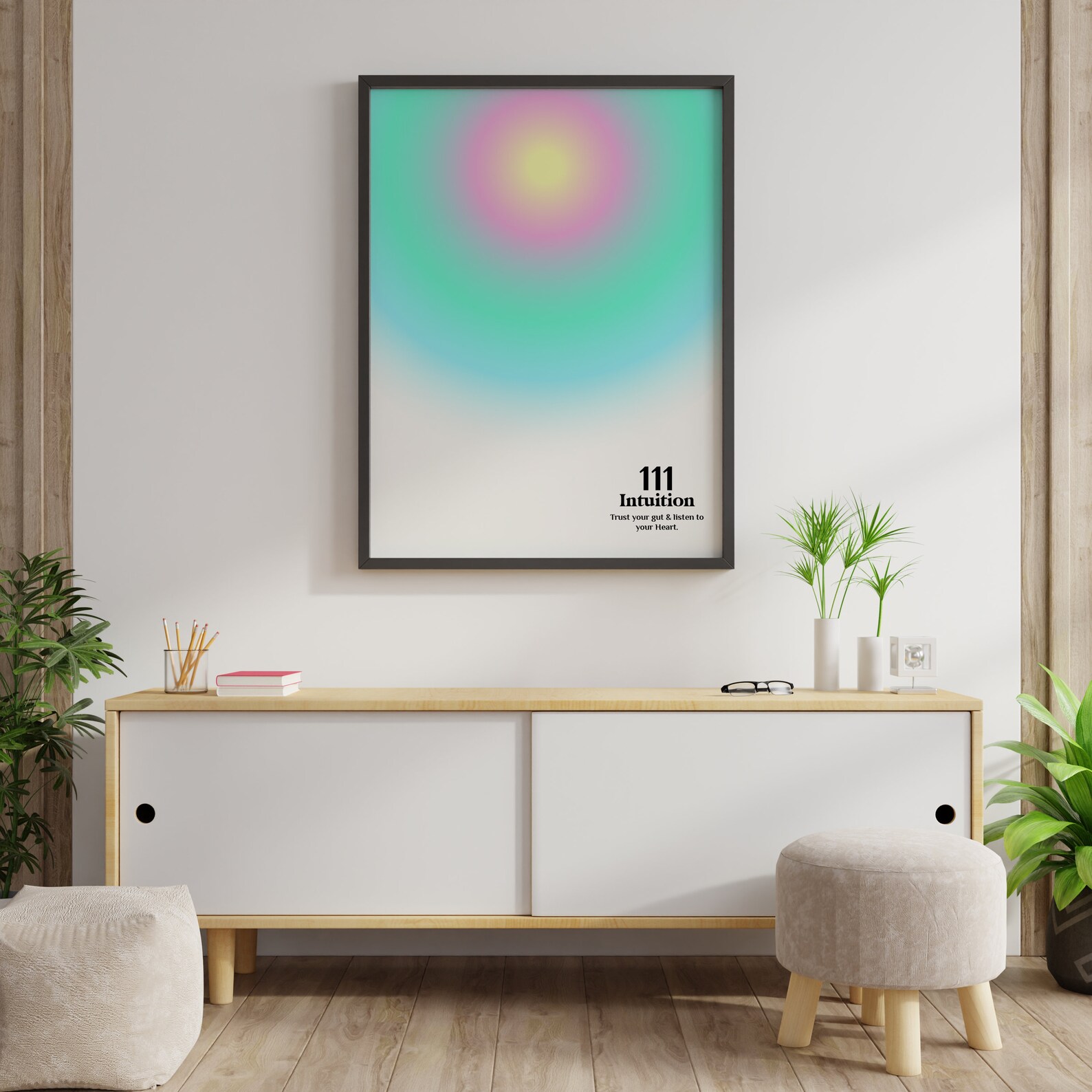111 Angel Number Wall Art, Aura Poster, Law of Attraction Print ...