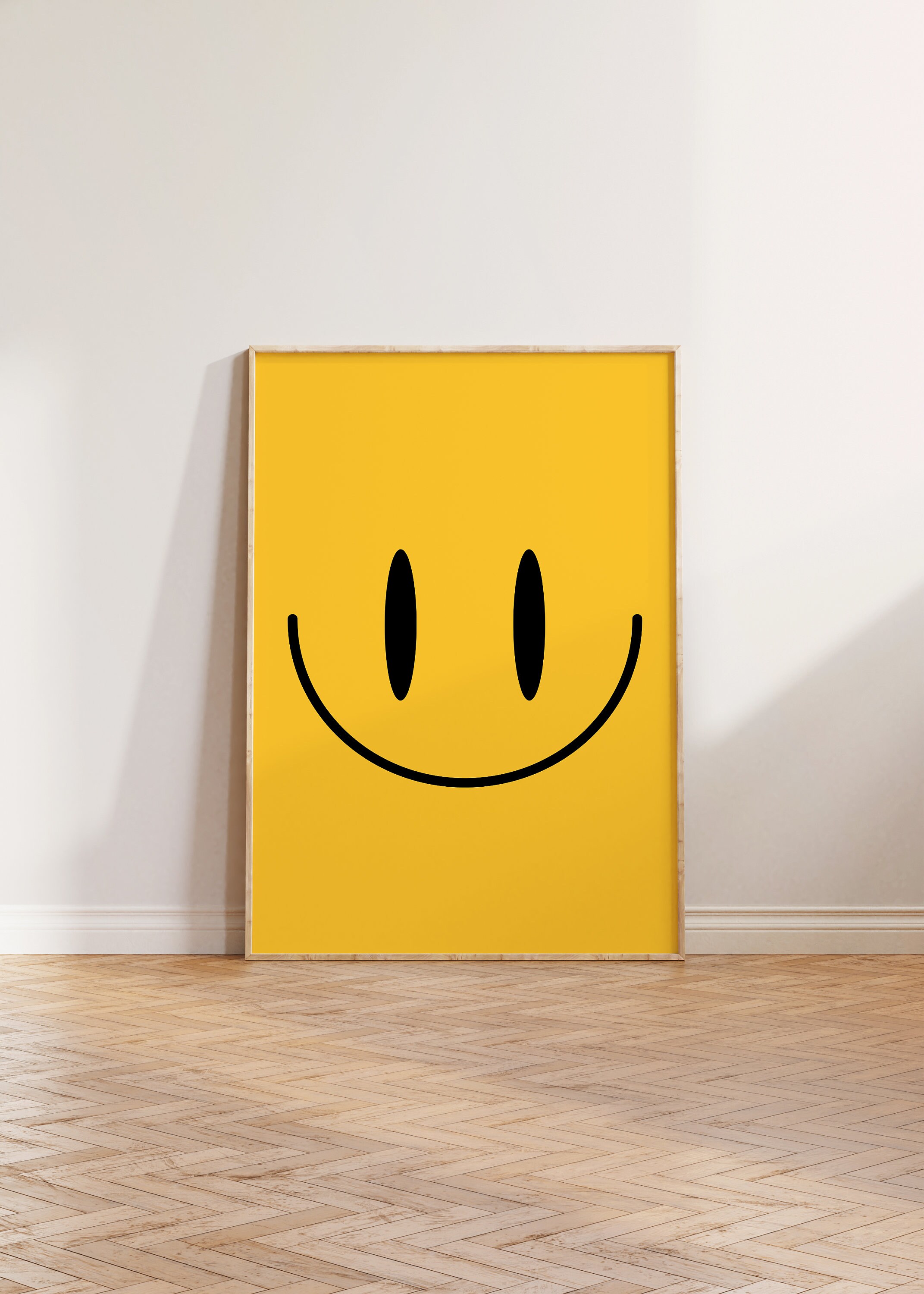 Smiley Print, Smiley Face, Printable Wall Art, Dorm Decor, Trendy Wall ...