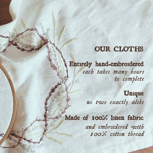 Hand-embroidered Ceremonial Cloth. Linen Tea Runner. Wiccan Altar Cloth ...