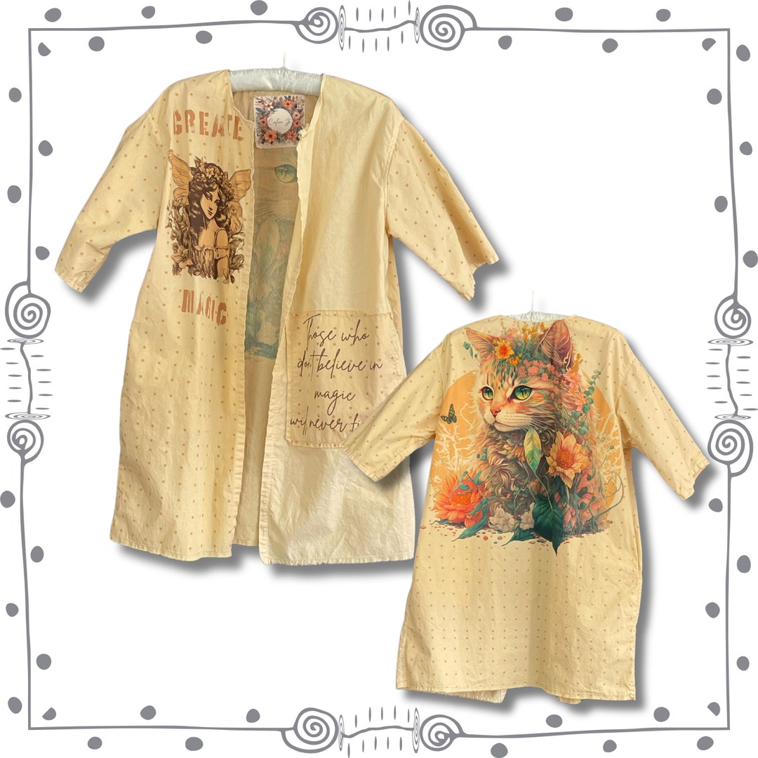 Cottagecore Fairycore Topper || Cotton Artist Beach Kimono || Unique ...