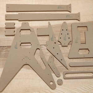 GITABOU '58 Flying V Templates / Stencils for Guitar Building Templates ...