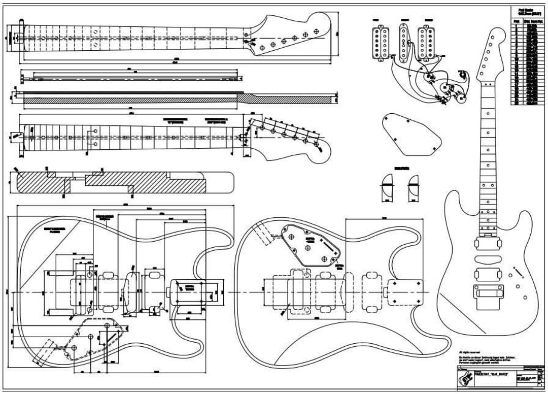 1:1 Print - Powerstrat “rear Routed” Drawing / Drawing / Blueprint ...