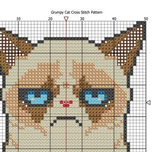 Grumpy Cat Funny No. Cross Stitch Pattern Digital PDF - Etsy Australia