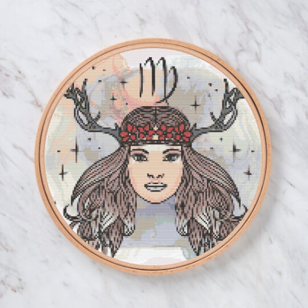 Virgo Zodiac Sign Cross Stitch Pattern Digital PDF - Etsy