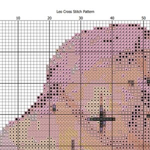 Leo Zodiac Sign Cross Stitch Pattern Digital PDF - Etsy