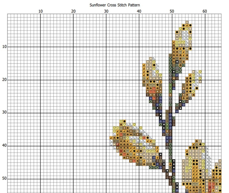 Sunflower Cross Stitch Pattern Digital PDF - Etsy