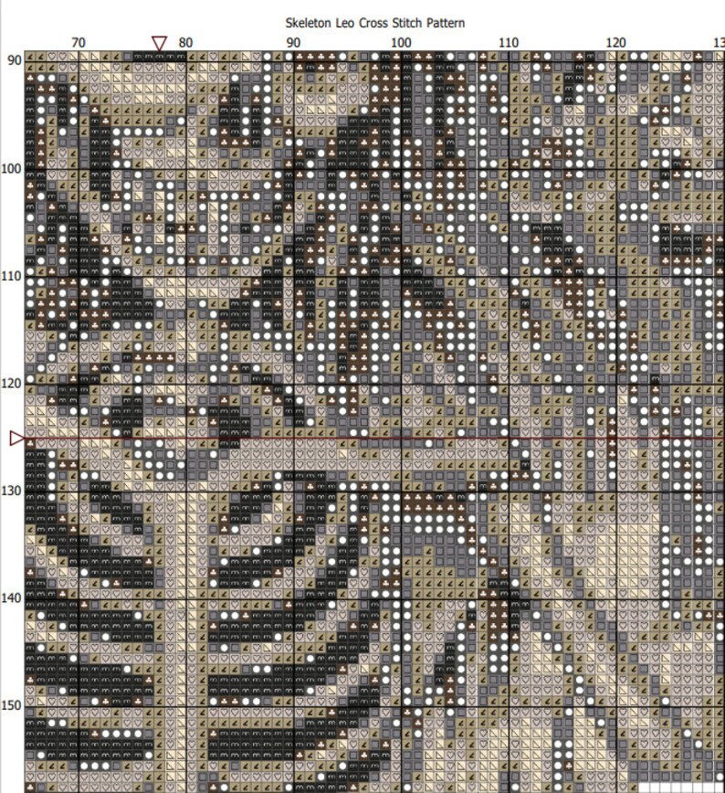 Scarry Skeleton Leo Zodiac Sign Cross Stitch Pattern Digital PDF - Etsy