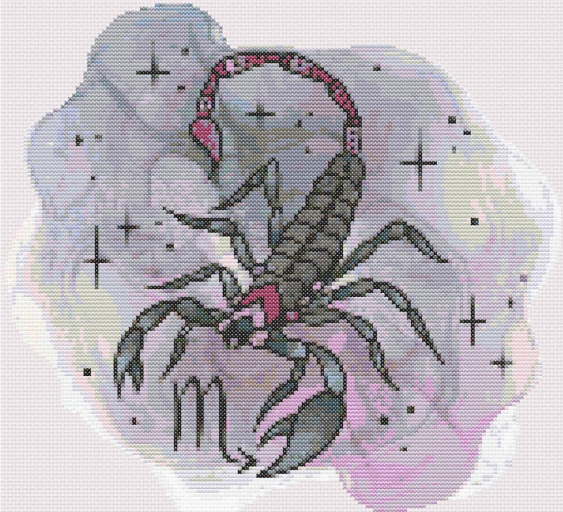 Scorpio Zodiac Sign Cross Stitch Pattern Digital PDF - Etsy