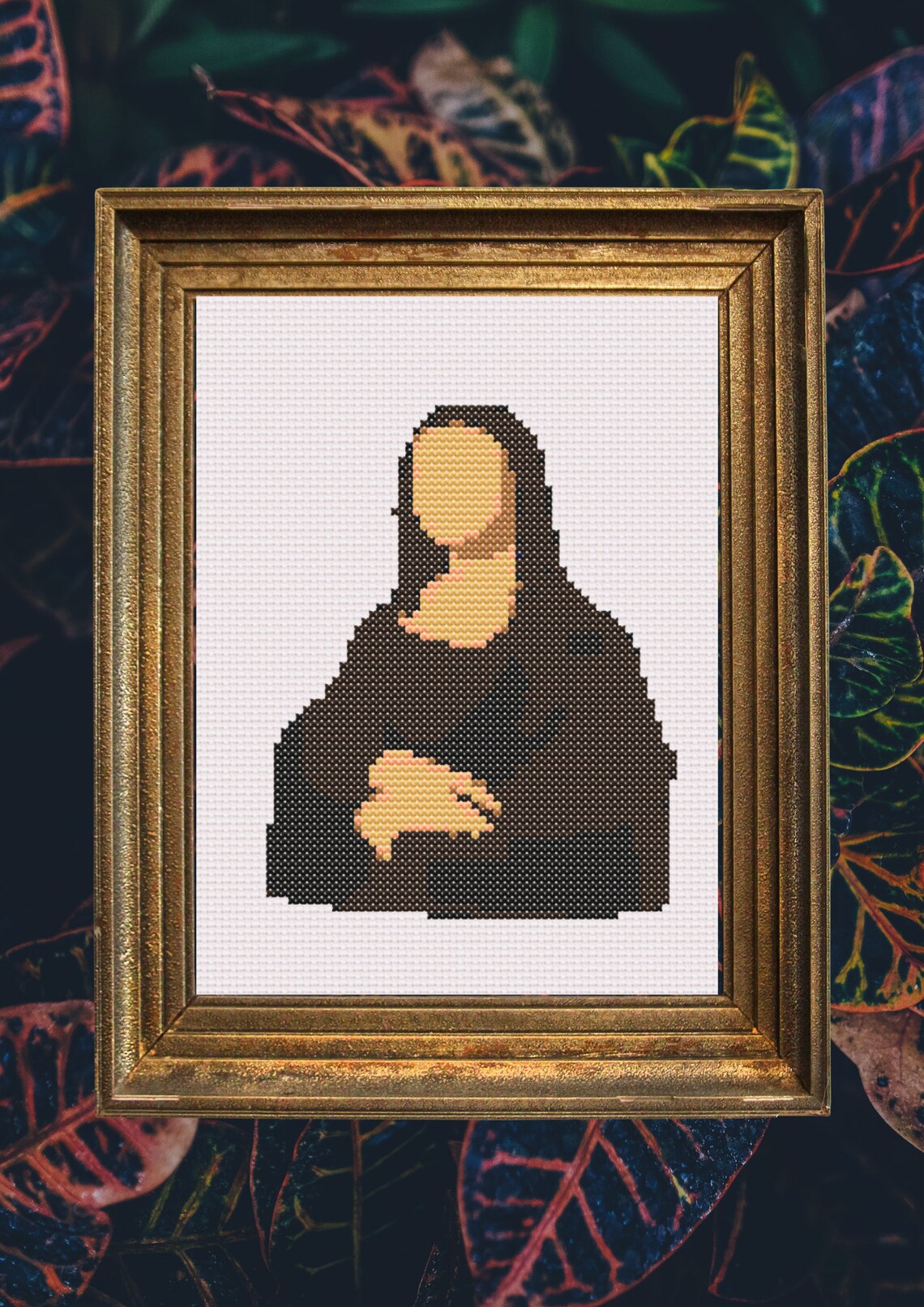 Minimal Mona Lisa Modern Art Cross Stitch Pattern Digital PDF - Etsy