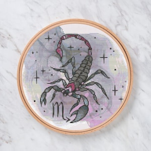 Scorpio Zodiac Sign Cross Stitch Pattern Digital PDF - Etsy