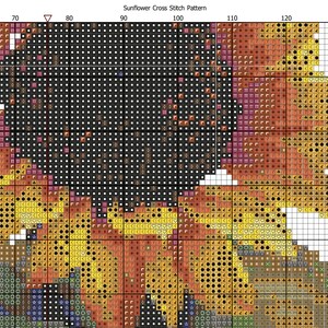 Sunflower Cross Stitch Pattern Digital PDF - Etsy