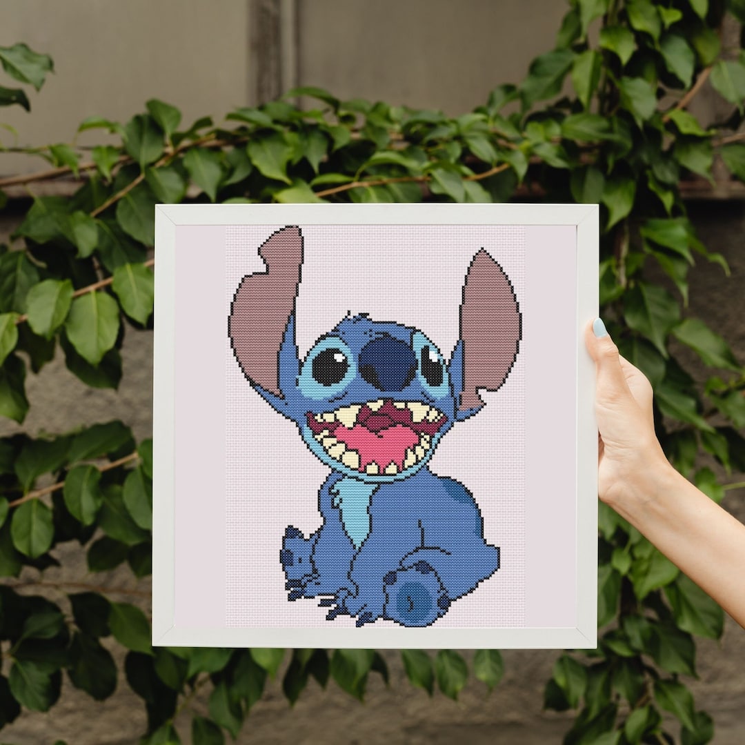 Funny Blue Monster Instant Download Counted Cross Stitch Embroidery ...