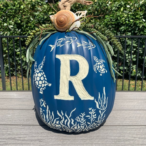 Initial Pumpkin - Etsy