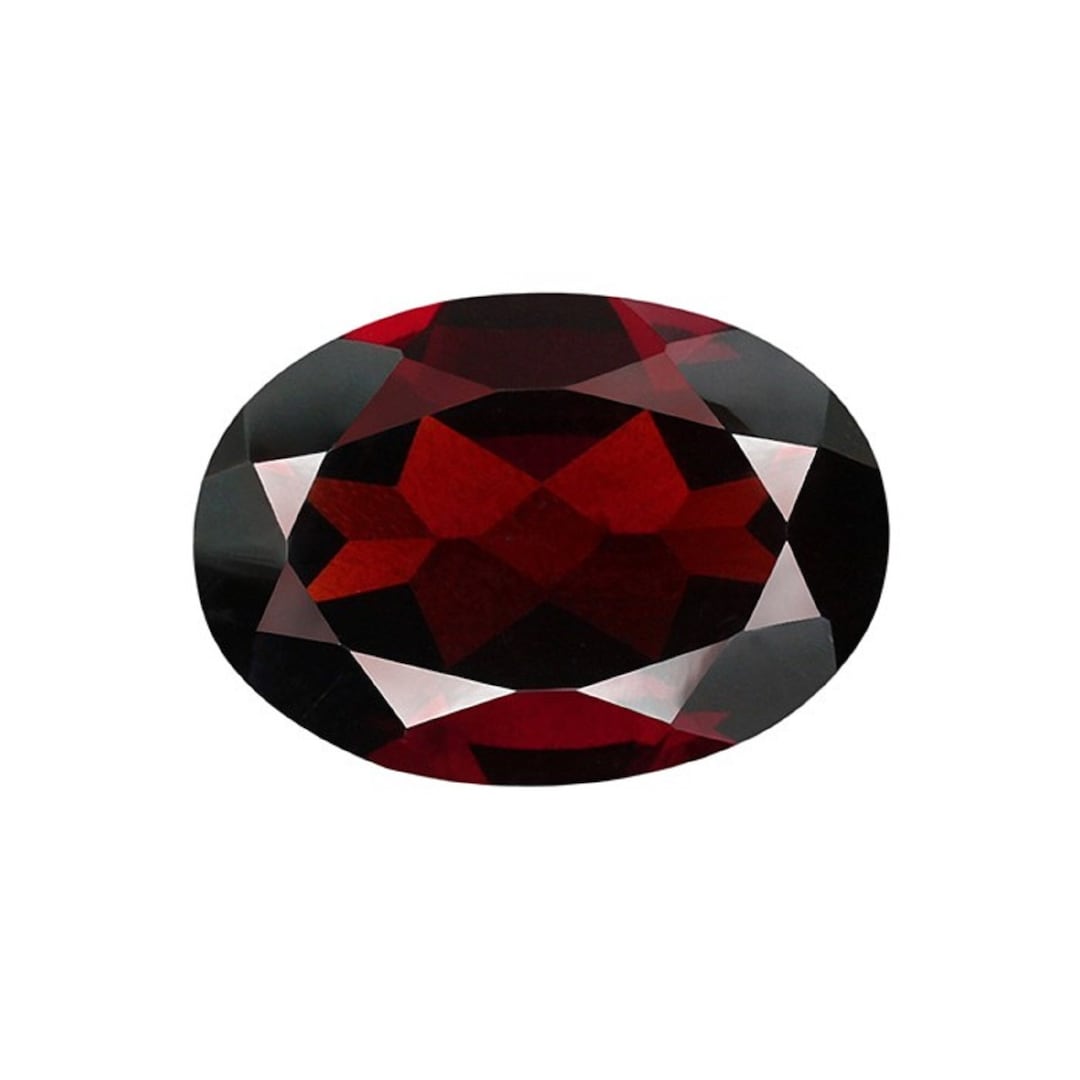 Natural Red Garnet Oval Cut Gemstone- Garnet Faceted Oval Cut- Garnet ...