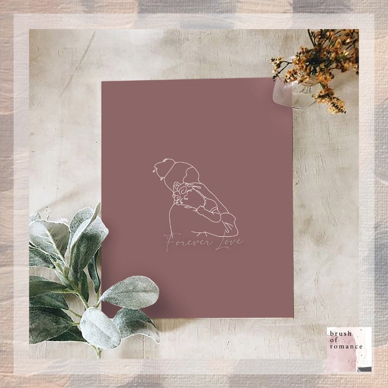 Custom One Line Drawing / Personalized Illustration Canvas/ Digital ...