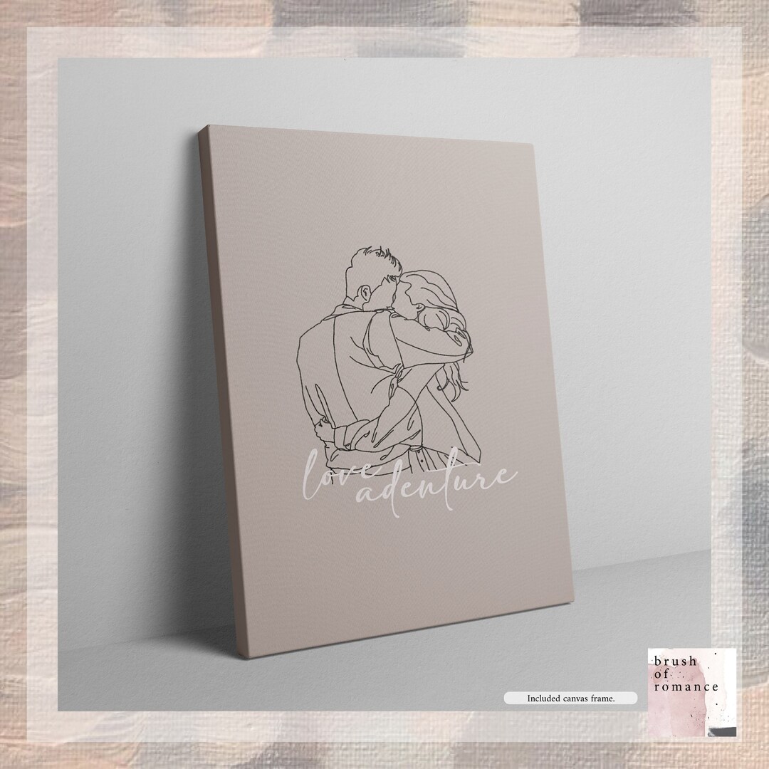 Custom One Line Drawing / Personalized Illustration Canvas/ Digital ...