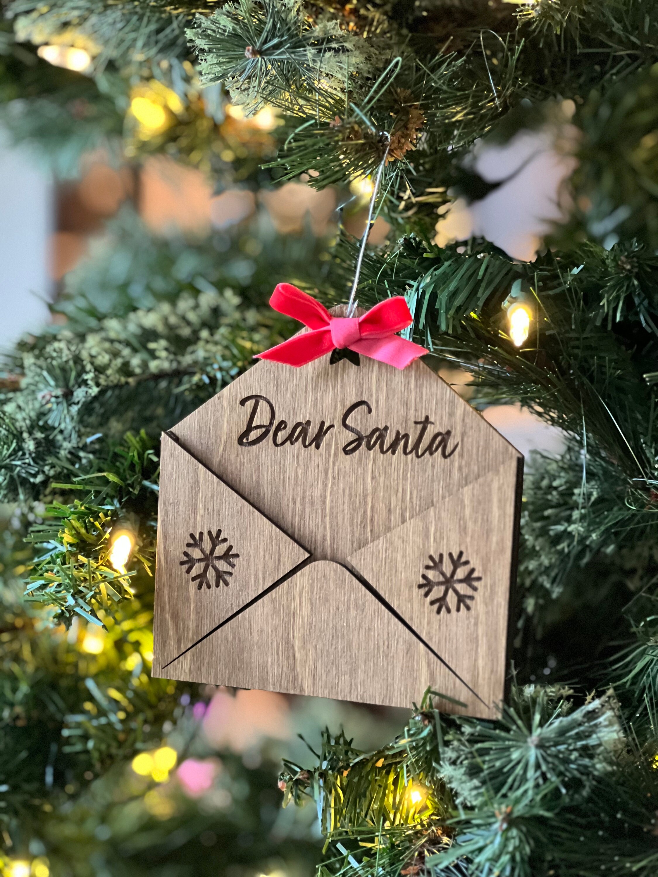 Letter for Santa Holder Ornament for Christmas Tree 3x5 Snowflake - Etsy