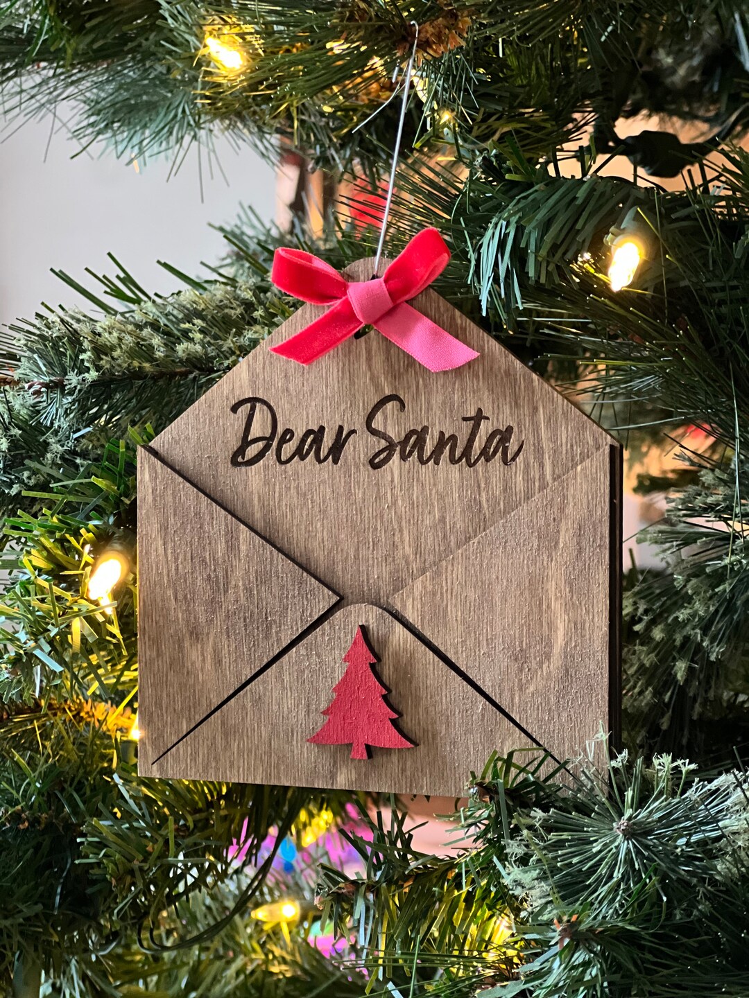 Letter for Santa Holder Ornament for Christmas Tree 3x5 Christmas Tree ...