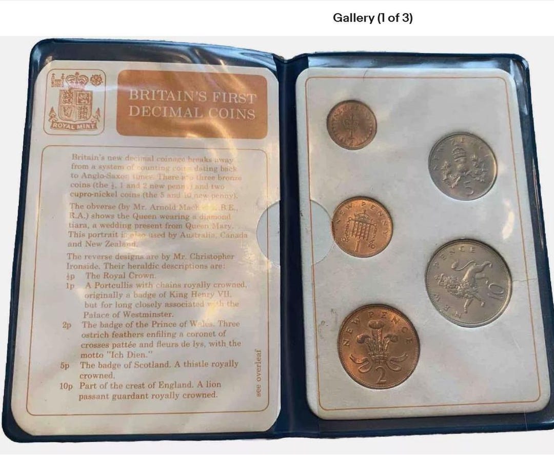 1971 Great Britain’s First Decimal Coins Set - Etsy