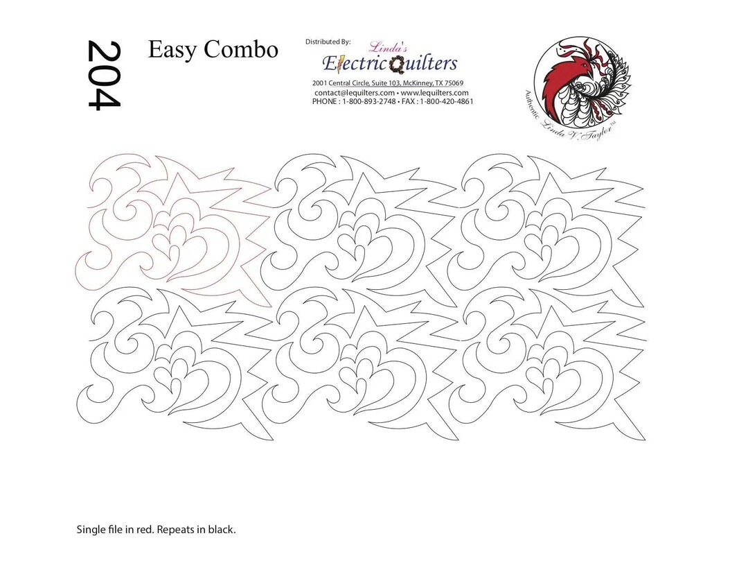 204 Easy Combo Pantograph by Linda V. Taylor - Etsy