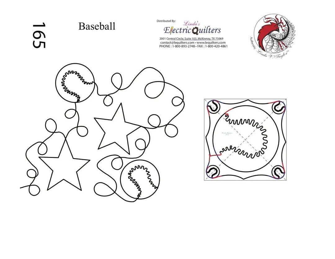 165 Baseball Pantograph With Blocks by Linda V. Taylor - Etsy