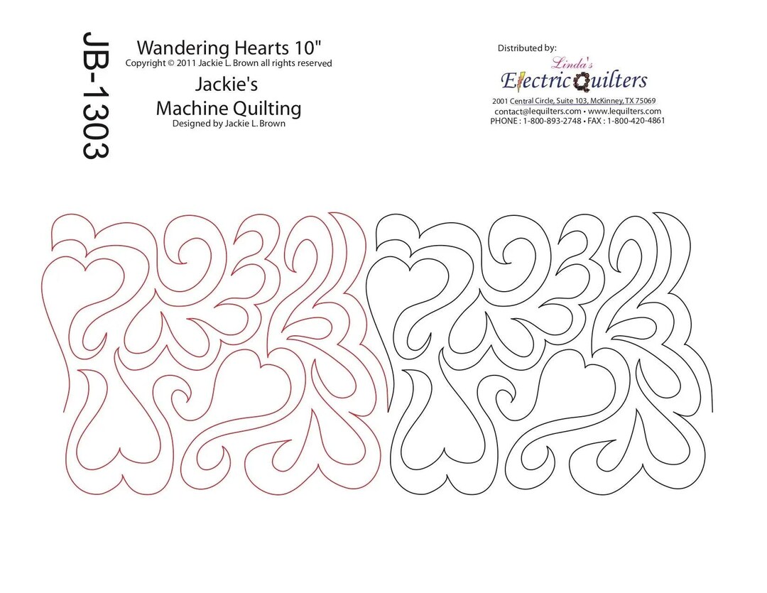 1303 Wandering Hearts Pantograph by Jackie Brown - Etsy