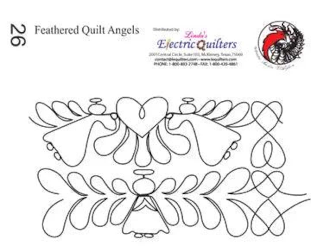 026 Feathered Quilt Angels Pantograph by Linda V. Taylor - Etsy