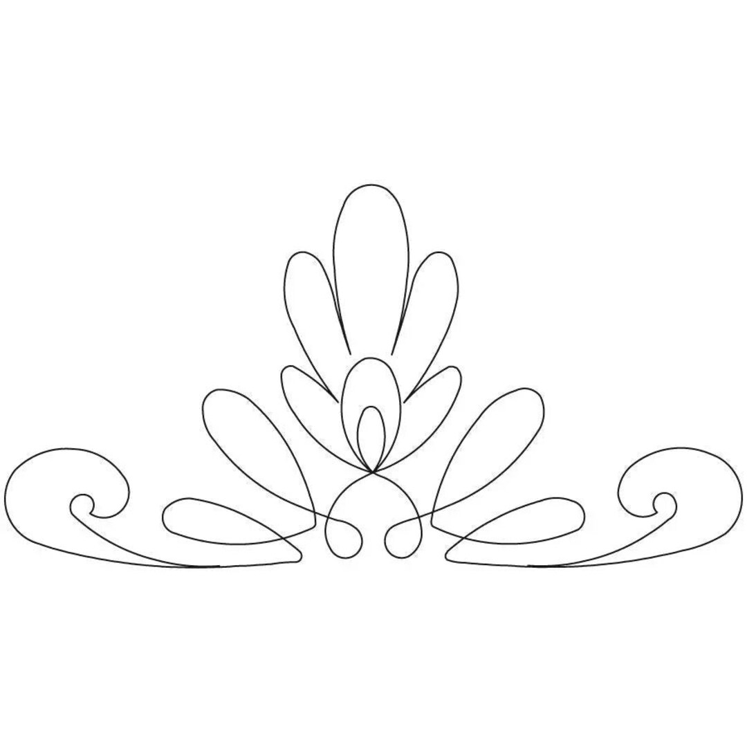 Feather Flower Border B Triangle - Etsy