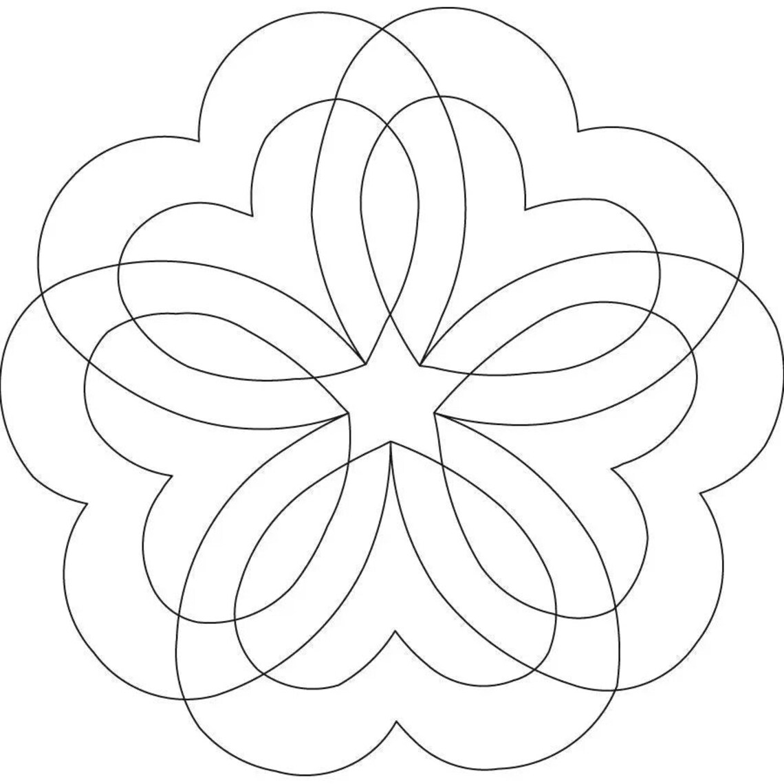 Star of Hearts Digital Design Block - Etsy