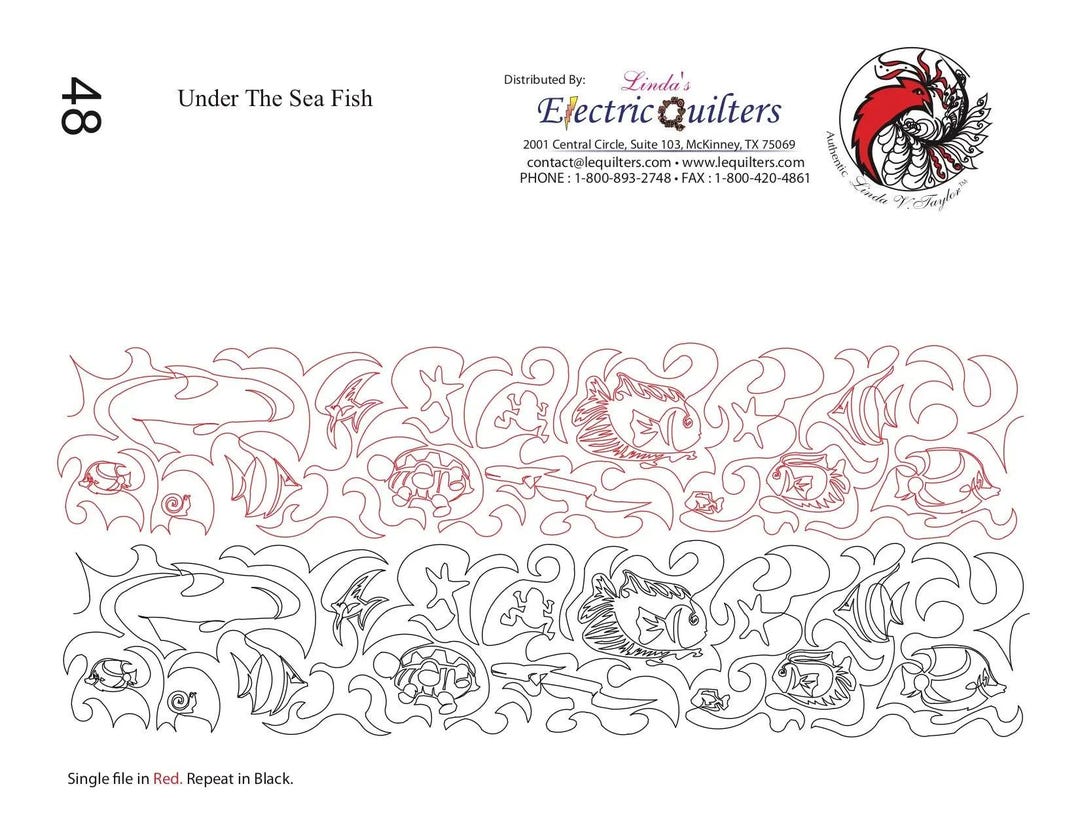 048 Under the Sea Fish Pantograph by Linda V. Taylor - Etsy