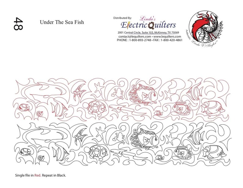 048 Under the Sea Fish Pantograph by Linda V. Taylor - Etsy