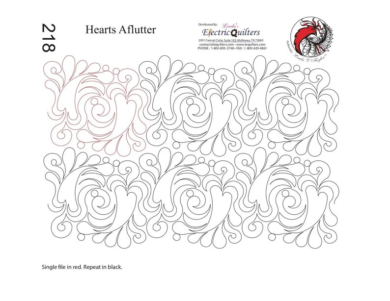 218 Hearts Aflutter Pantograph by Linda V. Taylor - Etsy