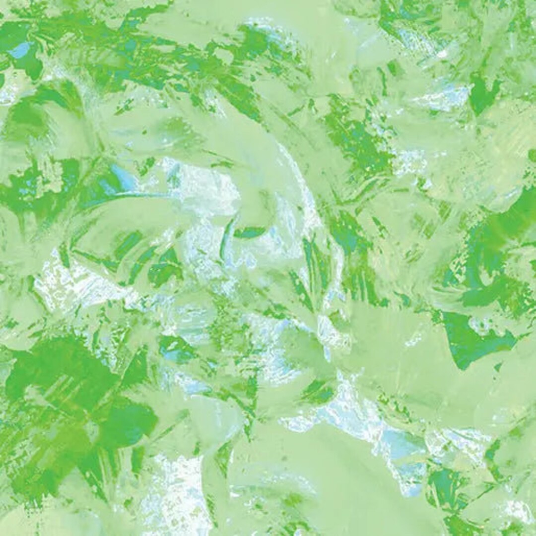 Green Paint Splash Spring Green Cotton Wideback Fabric per Yard - Etsy