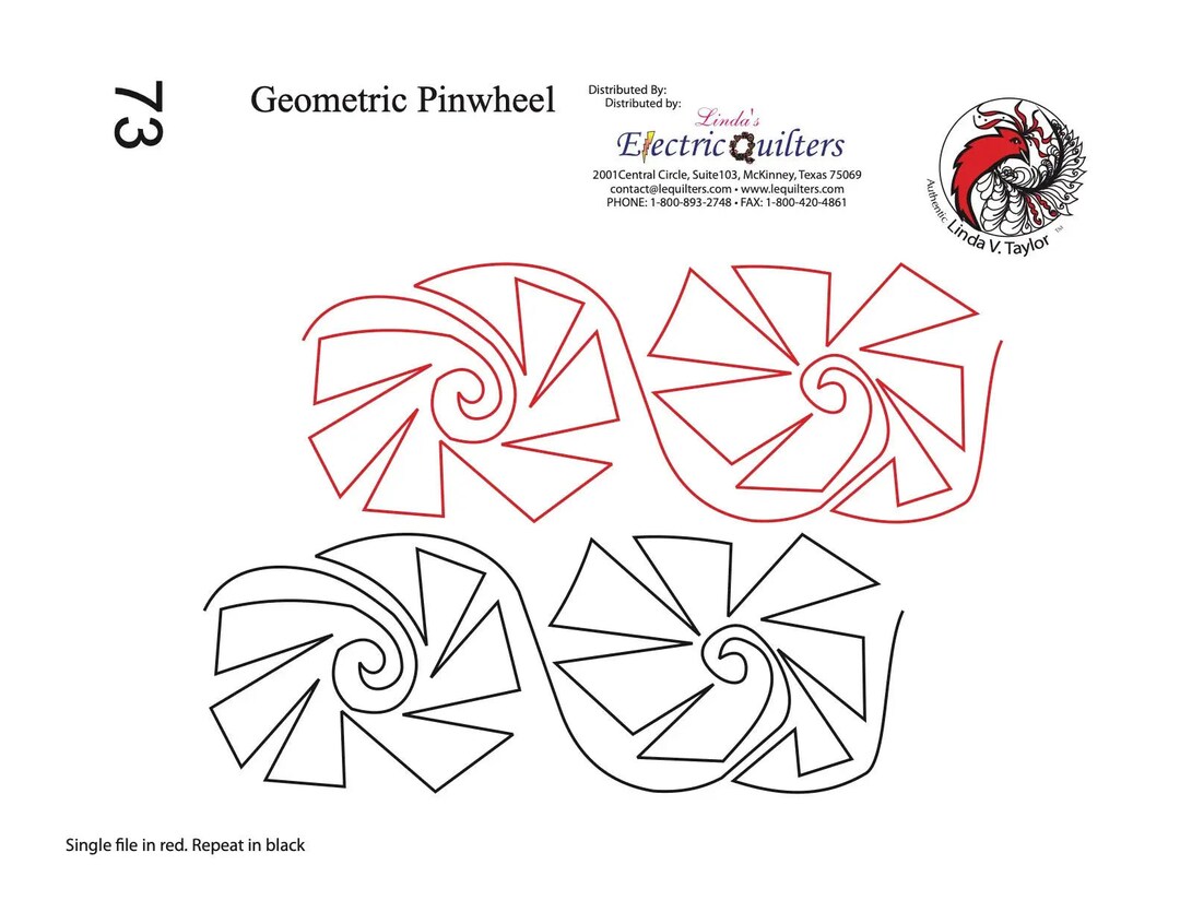 073 Geometric Pinwheel Pantograph by Linda V. Taylor - Etsy