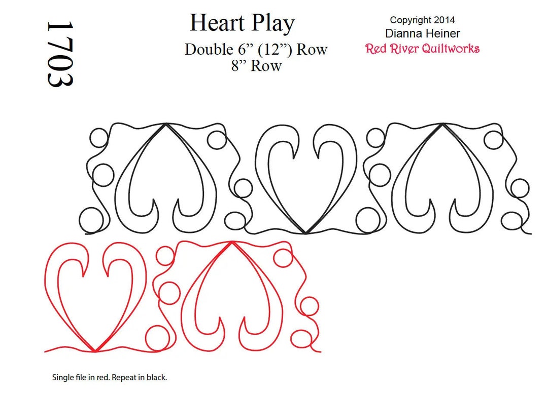 1703 Heart Play Combo Pantograph - Etsy