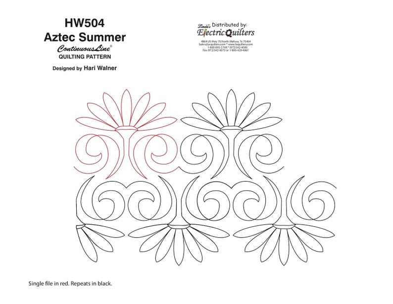 504 Aztec Summer Pantograph by Hari Walner - Etsy