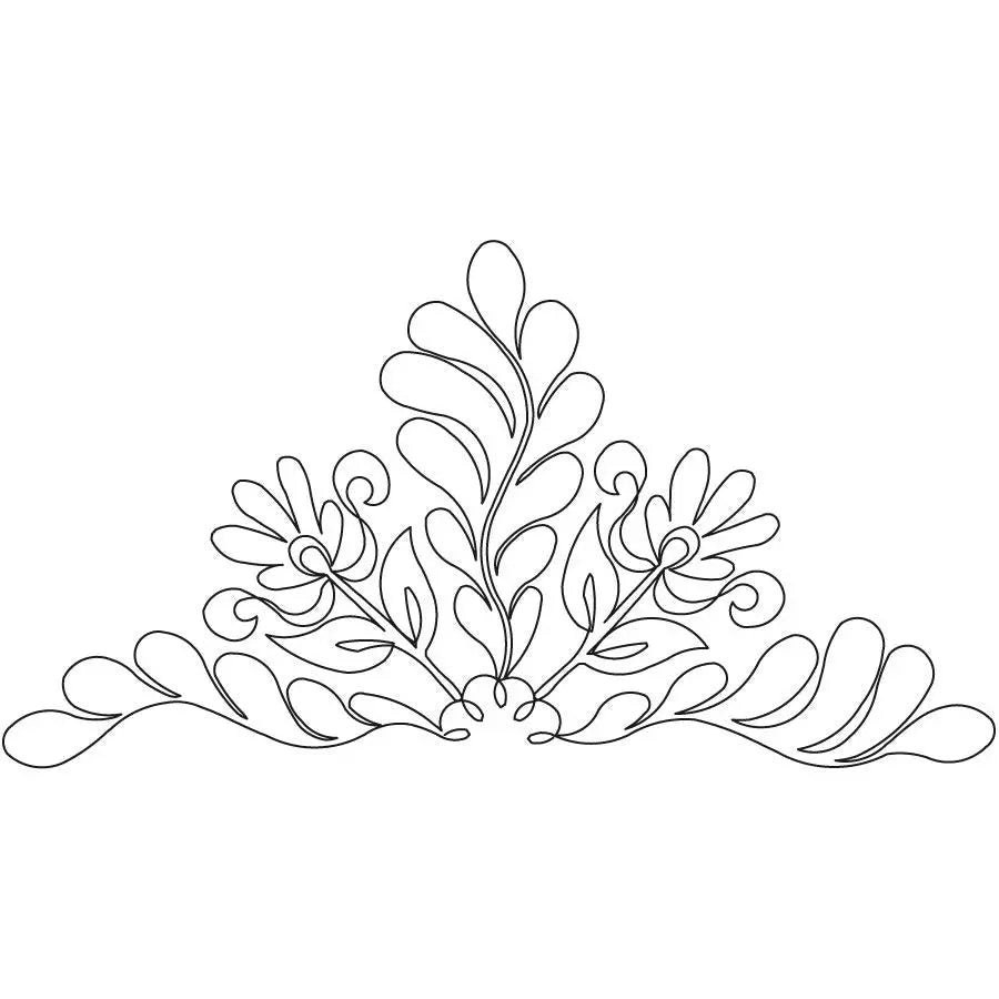 Feather Flower Border A Triangle - Etsy