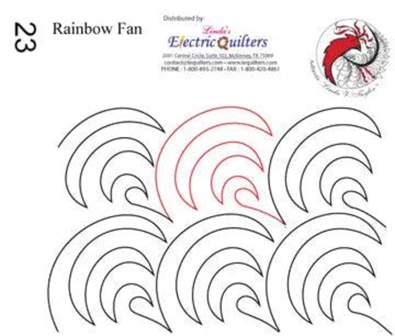 023 Rainbow Fan Pantograph by Linda V. Taylor - Etsy