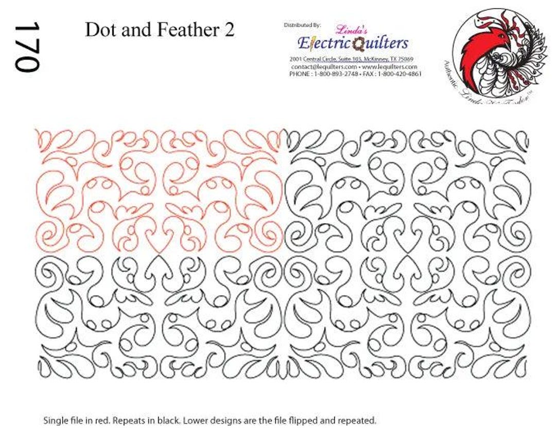 170 Dot and Feather 2 Pantograph by Linda V. Taylor - Etsy