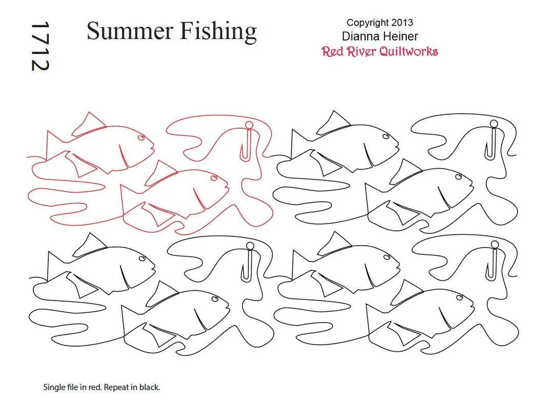 1712 Summer Fishing Combo Pantograph W/block - Etsy