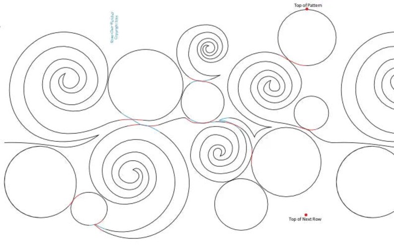 1540 Bubbles and Swirls Pantograph by Rose-clair Fletcher - Etsy