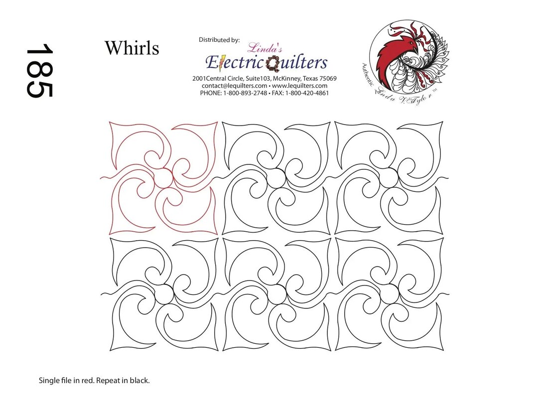 185 Whirls Pantograph by Linda V. Taylor - Etsy