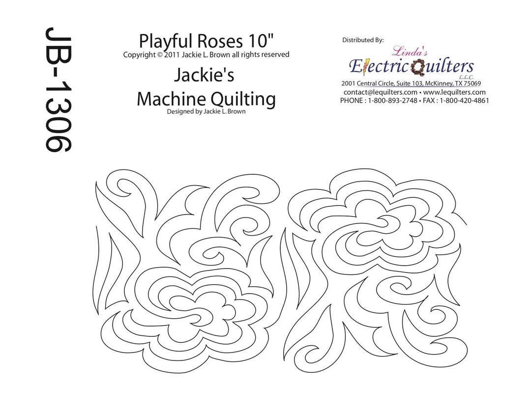 1306 Playful Roses Pantograph by Jackie Brown - Etsy